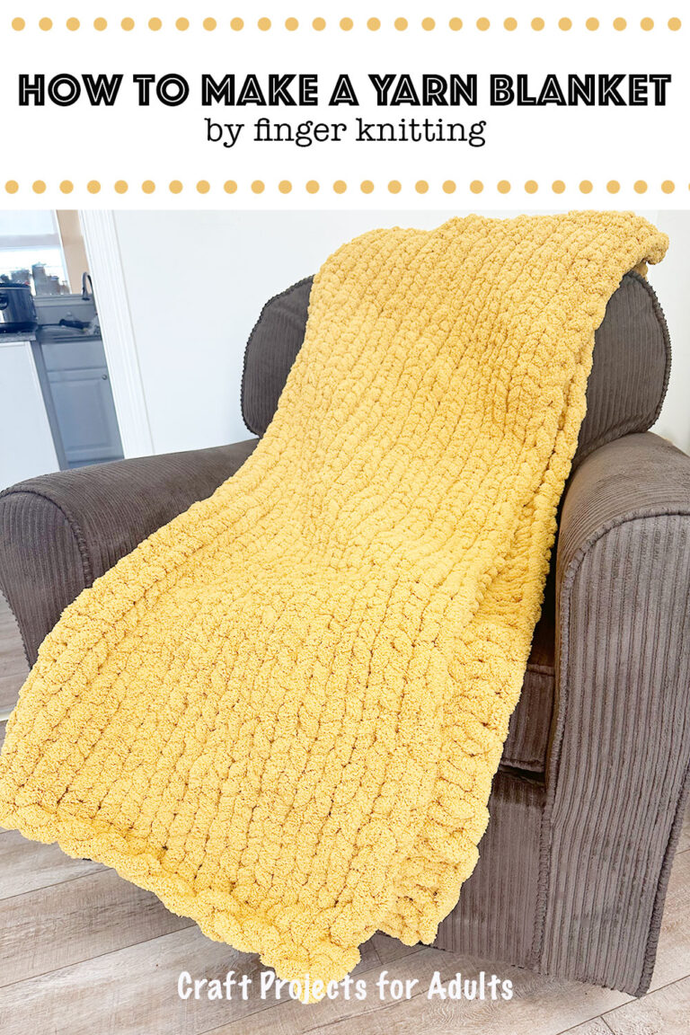 How to Make a Yarn Blanket | No Needles Needed! - Craft Projects for Adults